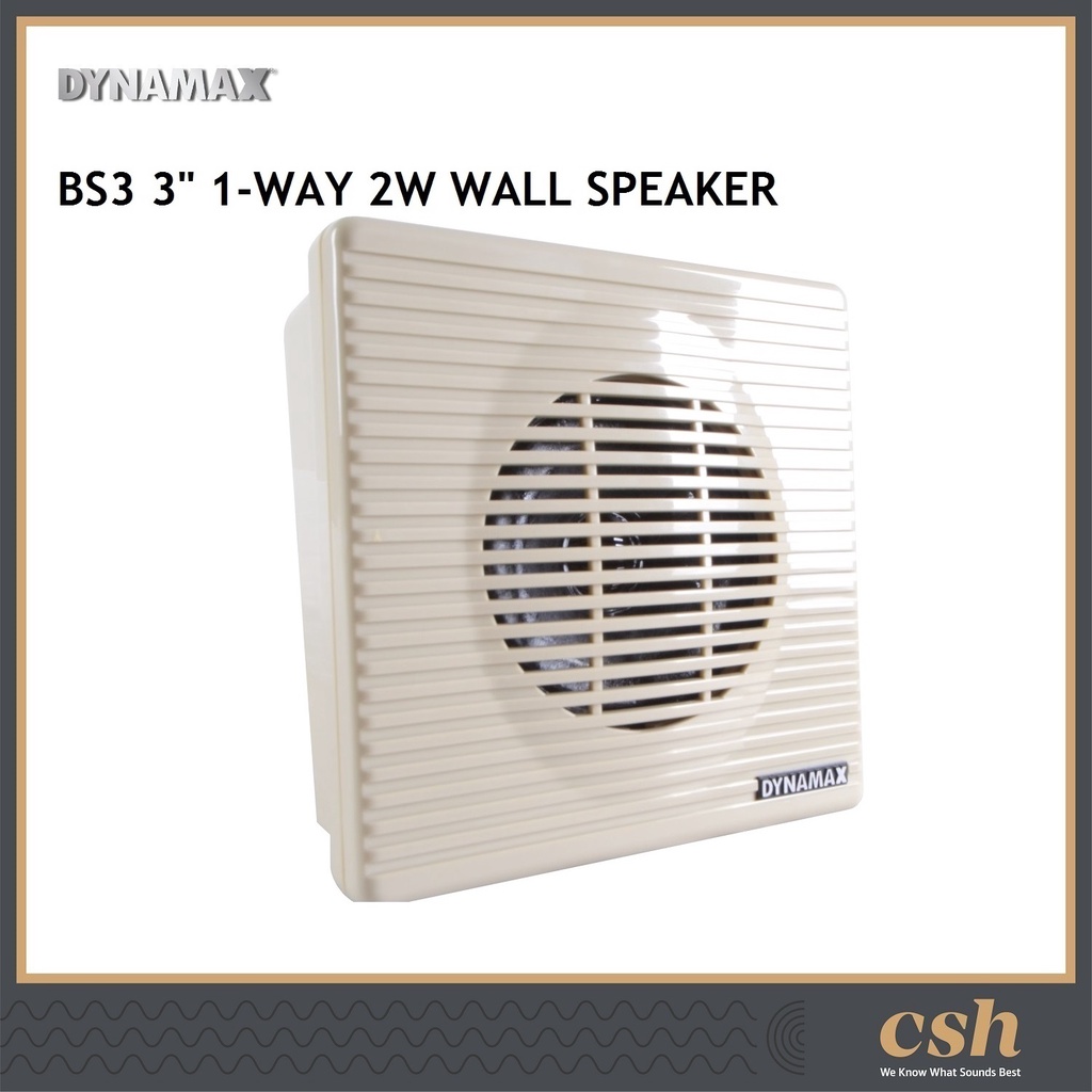 DYNAMAX BS3 3 Inch 1-WAY 2W Wall Speaker | Shopee Malaysia