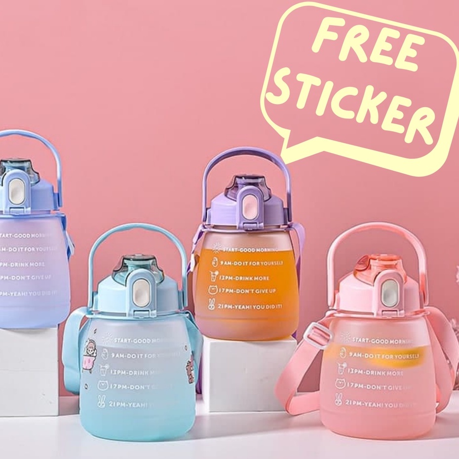 Drinking Bottle 1100ml Free Straw - BPA Free Drinking Bottle - Modern Drinking Bottle - Cute ...