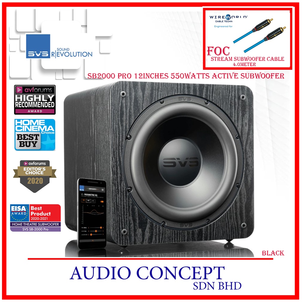 SVS SB2000 Pro 12" Active Subwoofer (Black Ash)+ Free Gift | Shopee ...