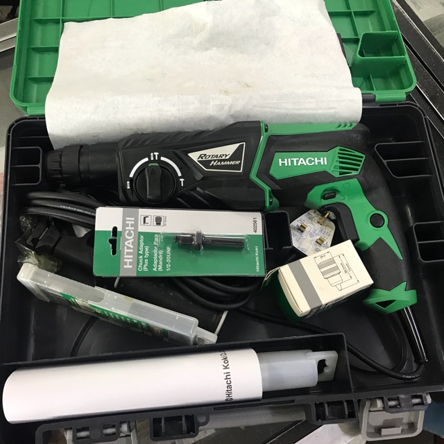 Hitachi DH26PC 26mm 830w Rotary Hammer 3 Modes 6 MONTHS WARRANTY MESIN ...