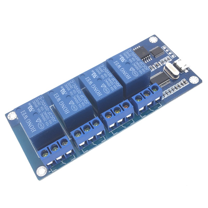 Micro USB Relay Module 5V 4 Channel Relay Module Relay Control Panel ...