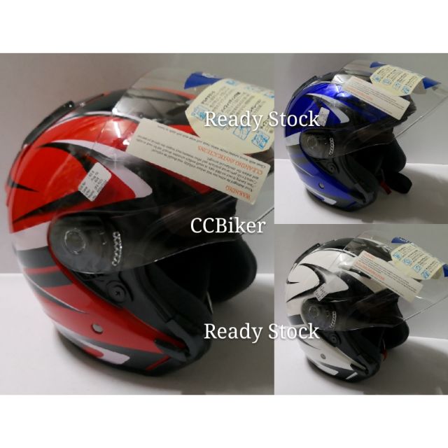 TSR JF3 J-FORCE 3 Helmet Motor (Honda Red / Blue / White) Topi Keledar ...