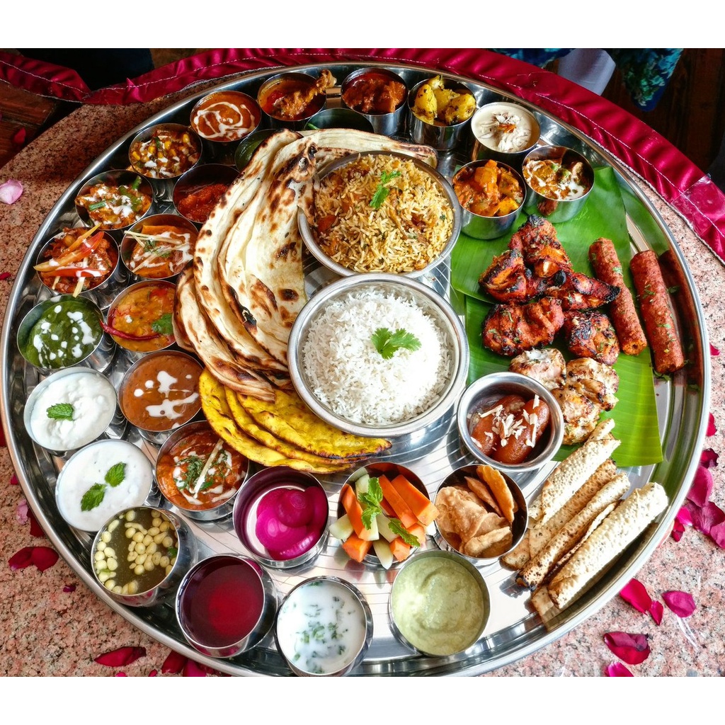 S.Steel Heavy Gauge Dinner Plates/Thali/Thaal Big Tray with Mirror ...