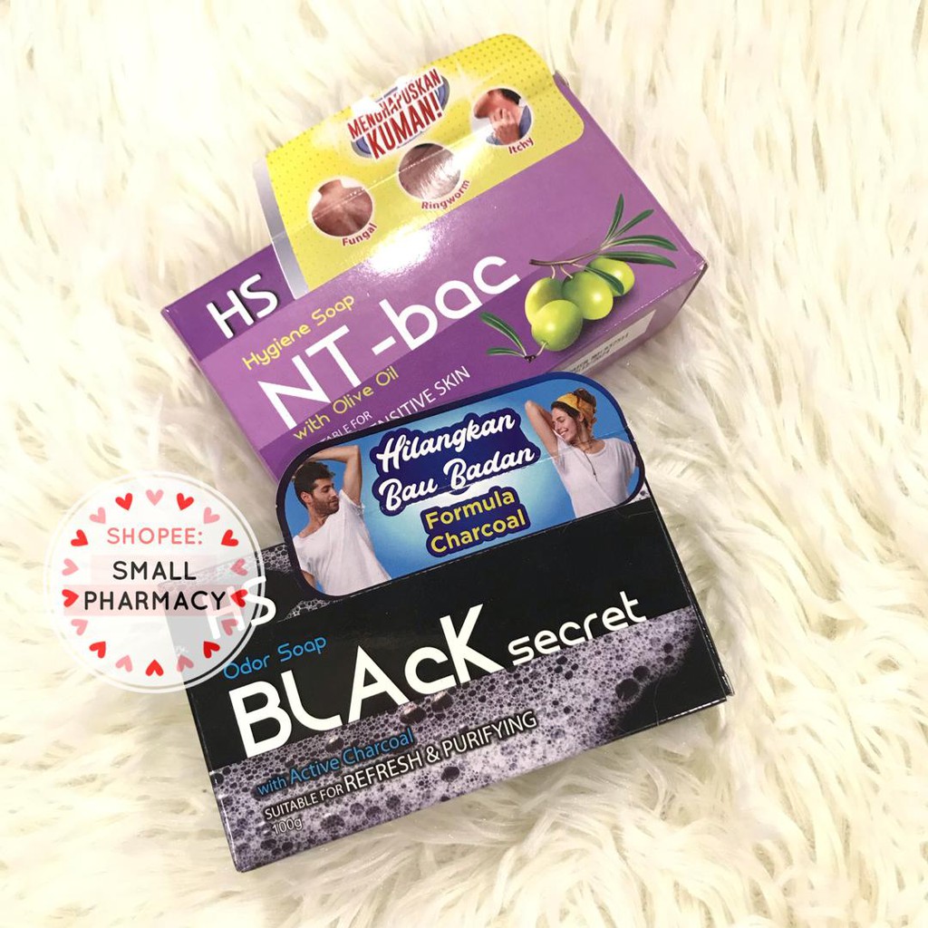 HS Hygiene Soap NT Bac Olive Oil / Odor Soap Black Secret + charcoal ...