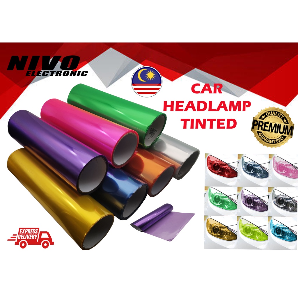 Car Tinted Film Headlamp Headlight Fog light Tail Light Sticker Smoke ...