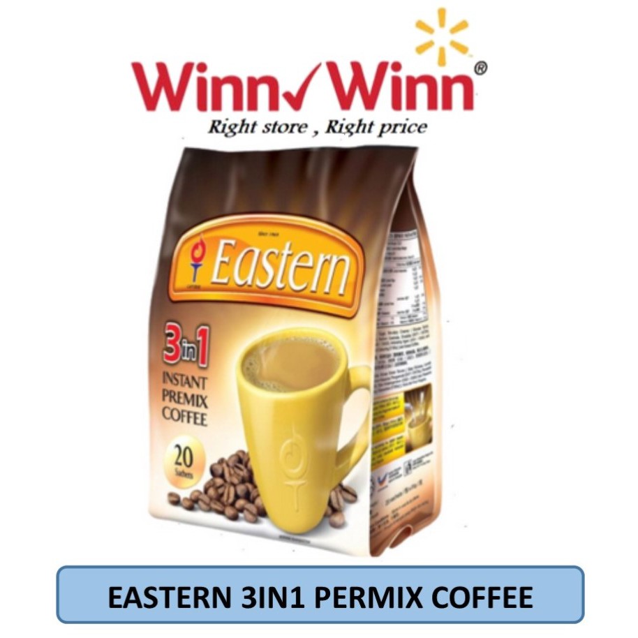 🔥 SALE 🔥 EASTERN 3 IN 1 INSTANT PREMIX COFFEE KOPI - 20 SACHETS x 20G ...