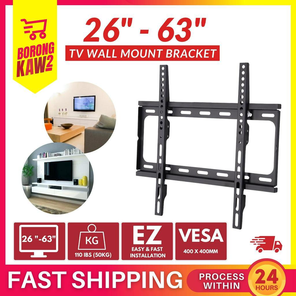 26" - 63" Inch LCD LED Plasma TV Bracket Wall Mount Flat Panel Bracket ...