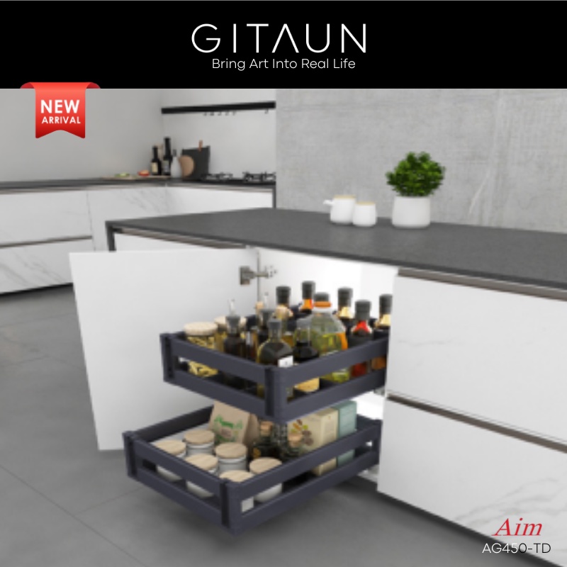 [AIM] Aluminium Pull Out Sauce Rack / Pull Out Basket / Kitchen Drawer ...