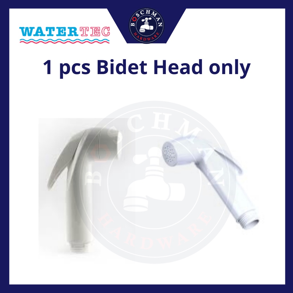 WATERTEC Toilet Hand Bidet and Hose Set 301 Plastic Sprayer PVC Hand ...