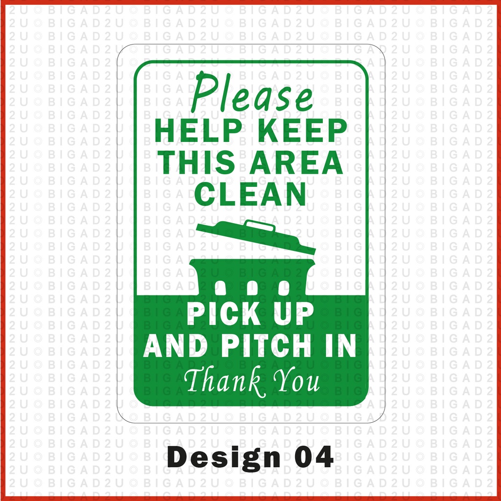 DIY A3 Sizes No Littering Keep Community Clean Sign | Shopee Malaysia