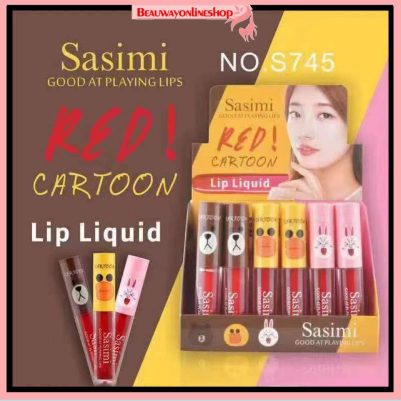 SASIMI Red Cartoon Lip Tint Liquid (1pcs) | Shopee Malaysia