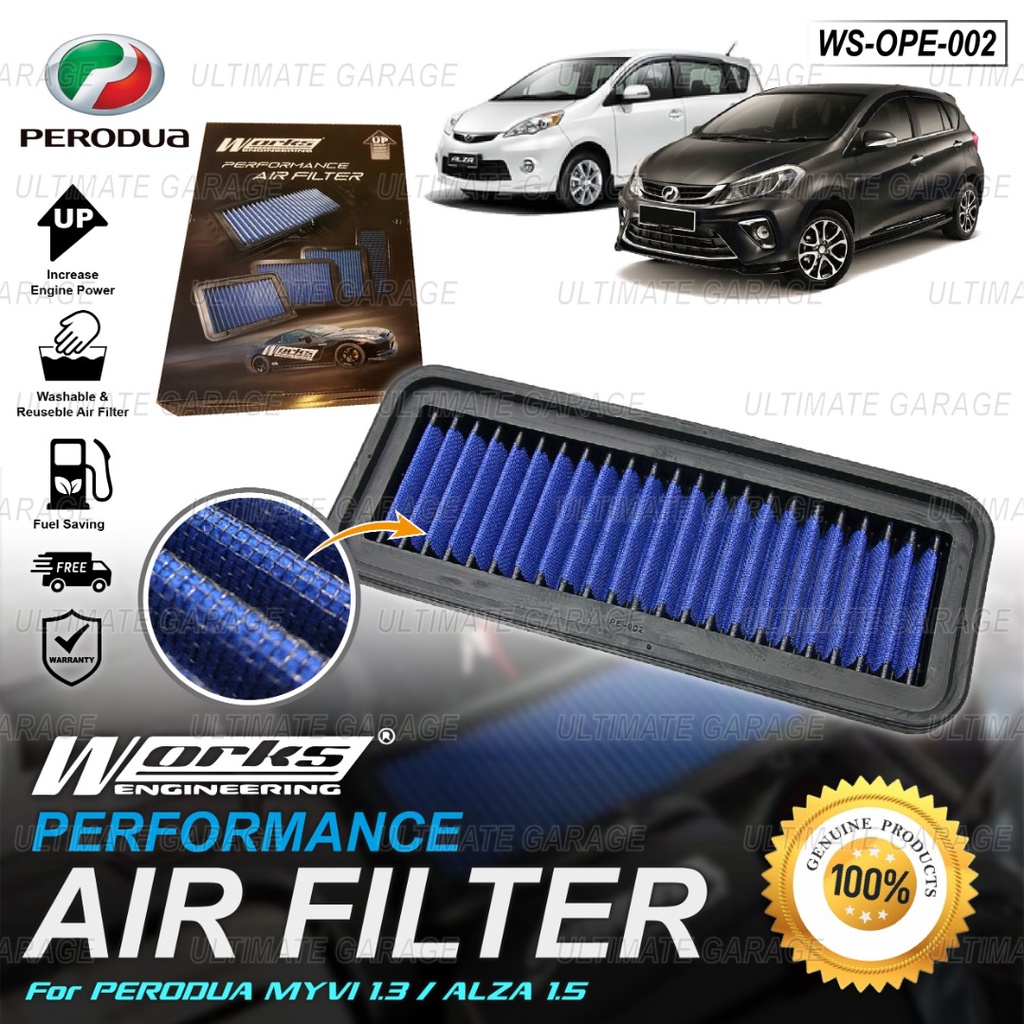 Perodua Myvi Alza 1.3 1.5cc 2005-2016 Works Engineering Drop In Air ...