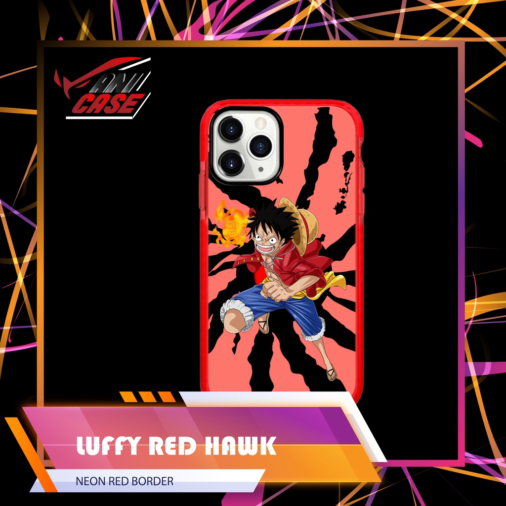 [ONE PIECE 2] LUFFY RED HAWK NEON CASE DESIGNATED BUMPER CASE CASING ...
