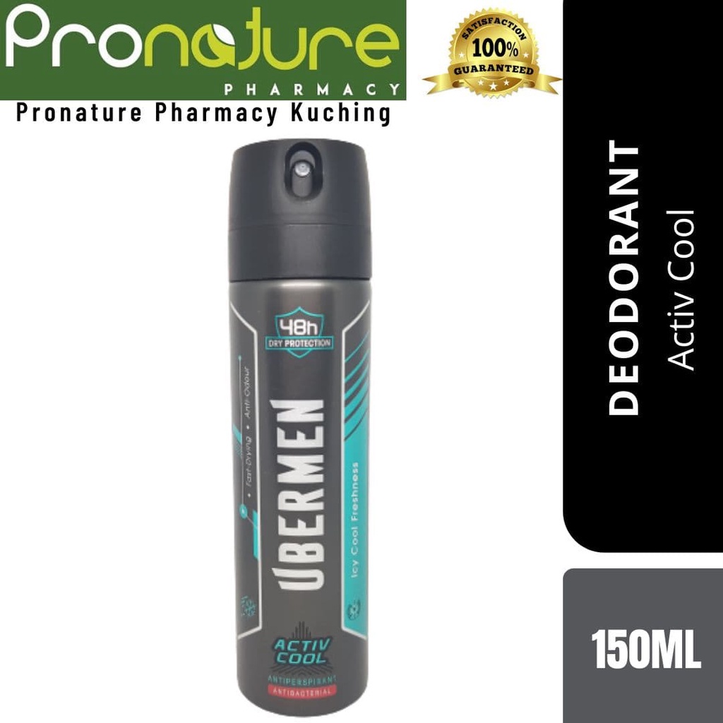 UBERMEN ACTIV COOL ANTIPERSPIRANT BODY SPRAY 150ML | Shopee Malaysia
