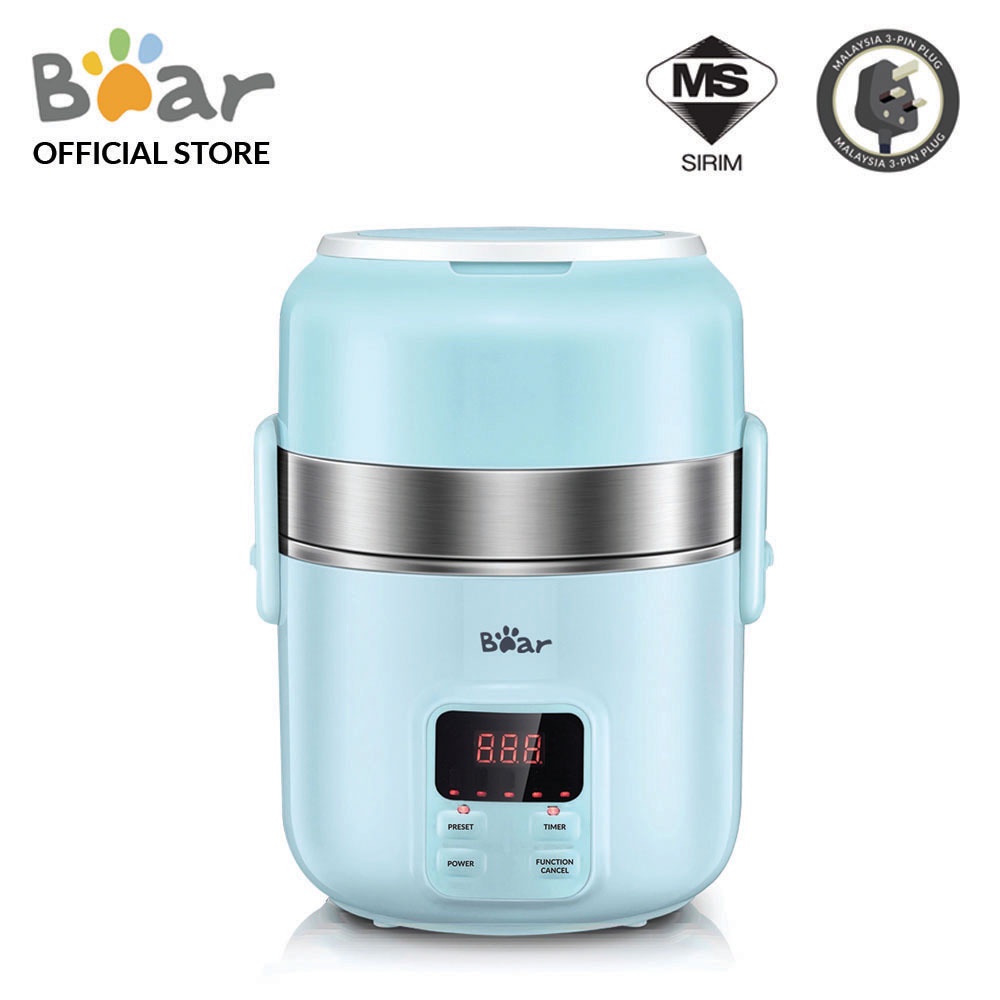 Bear Electric Lunch Box Portable Heating 3-Layers Stainless Multi Mini ...