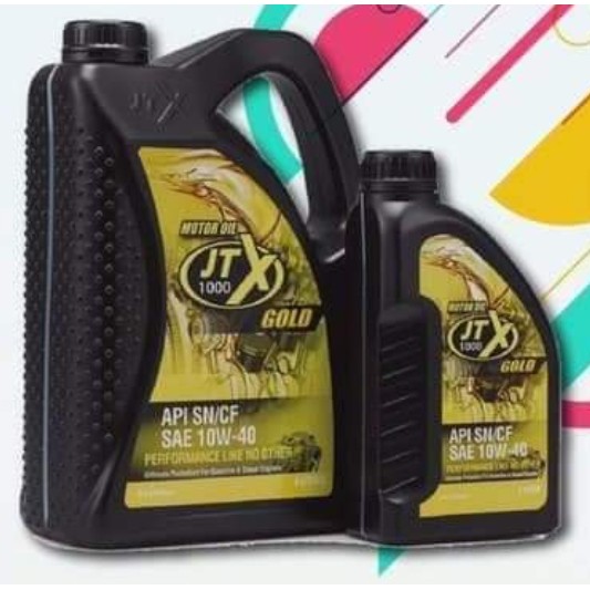Jtx 1000 motor oil 1 liter or 4 liter minyak hitam red & gold | Shopee ...