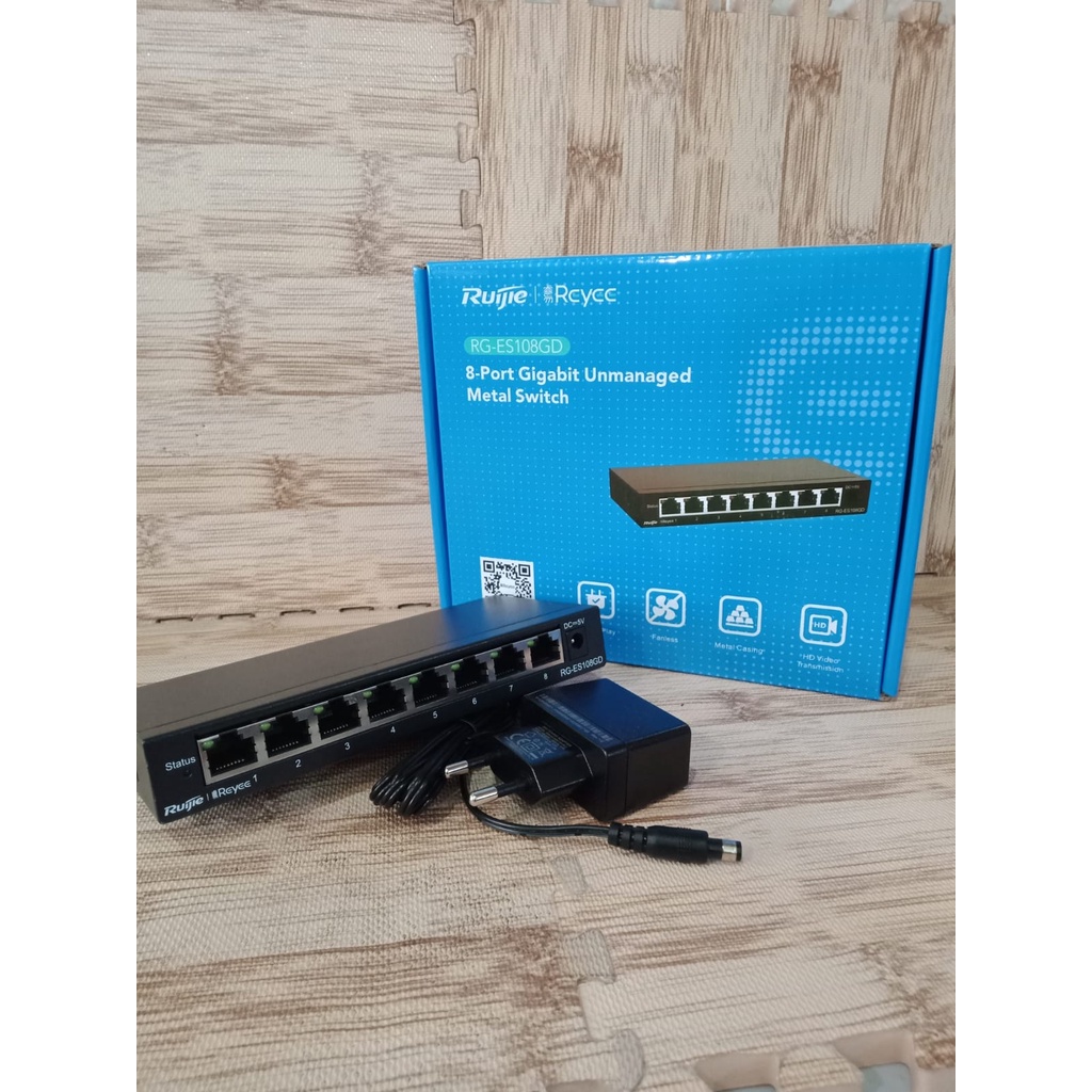 Ruijie RG-ES108GD GIGABIT 8-PORT HUB SWITCH | Shopee Malaysia
