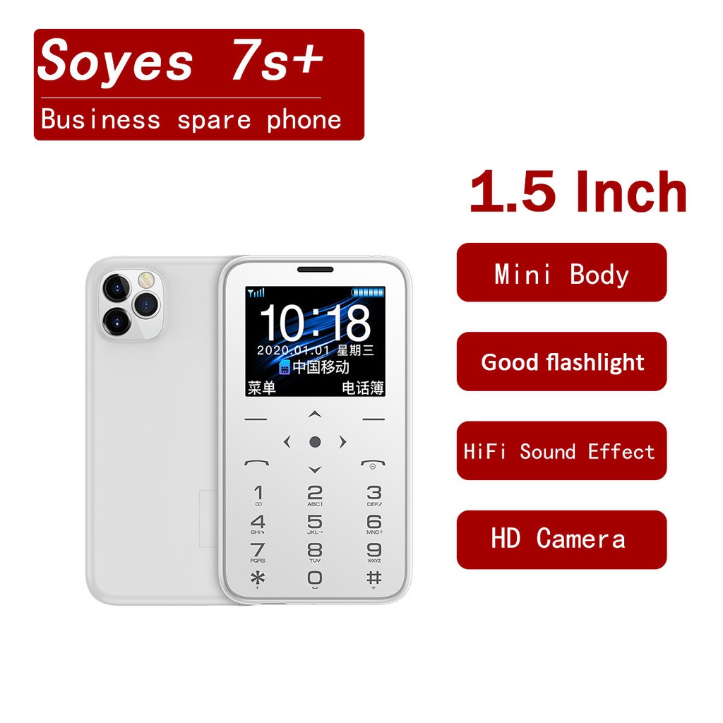 Soyes 7S + Quad Band GSM Mini Mobile Phone 1.5 IPS Color MP3 Camera ...