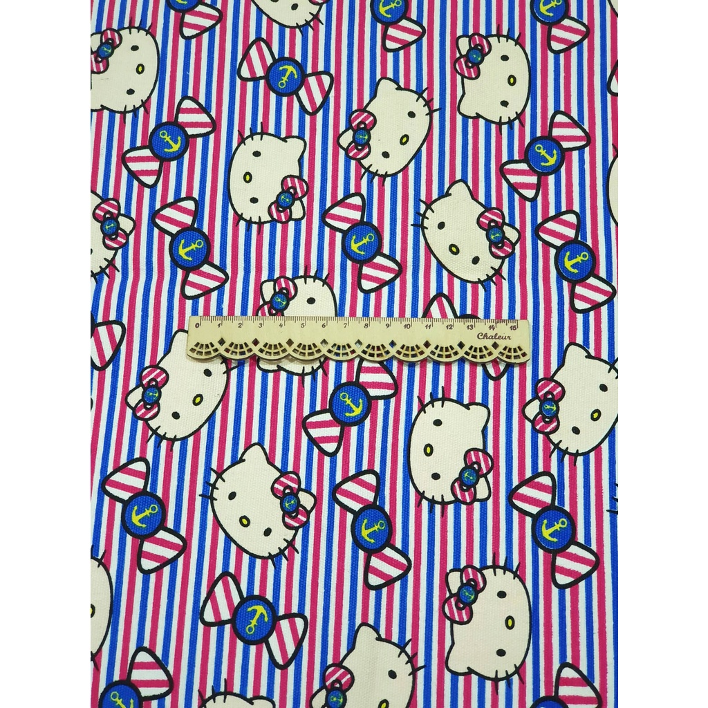 Kain Tebal Hello Kitty Cat Kuching Garfield Owl Cotton Canvas Kain ...