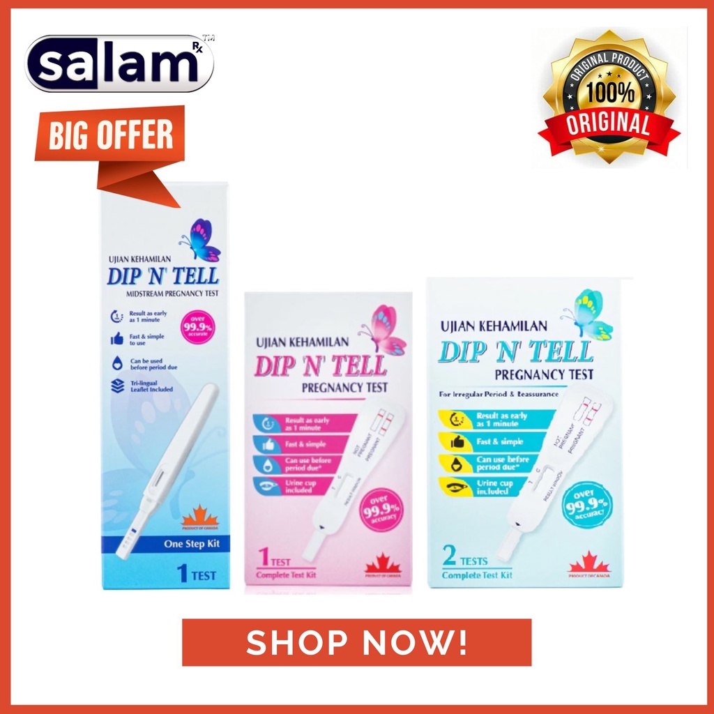 DIP 'N' TELL PREGNANCY TEST (UJIAN KEHAMILAN) DIP CARD ( 1S / 2S ...