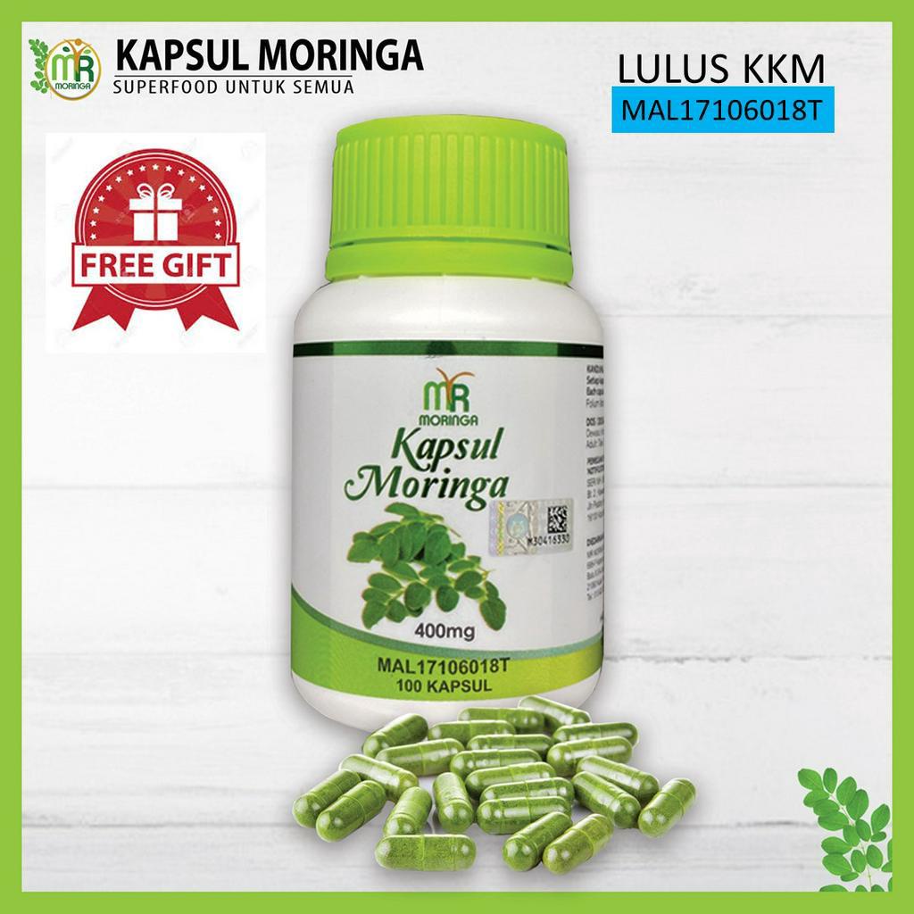 🔥ORIGINAL🔥 MR Moringa 100 Kapsul Moringa Moringga Oleifera Daun Kelor ...
