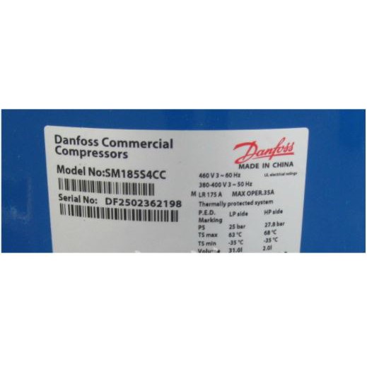 SM185S4CC DANFOSS COMPRESSOR SM185S4CC | Shopee Malaysia