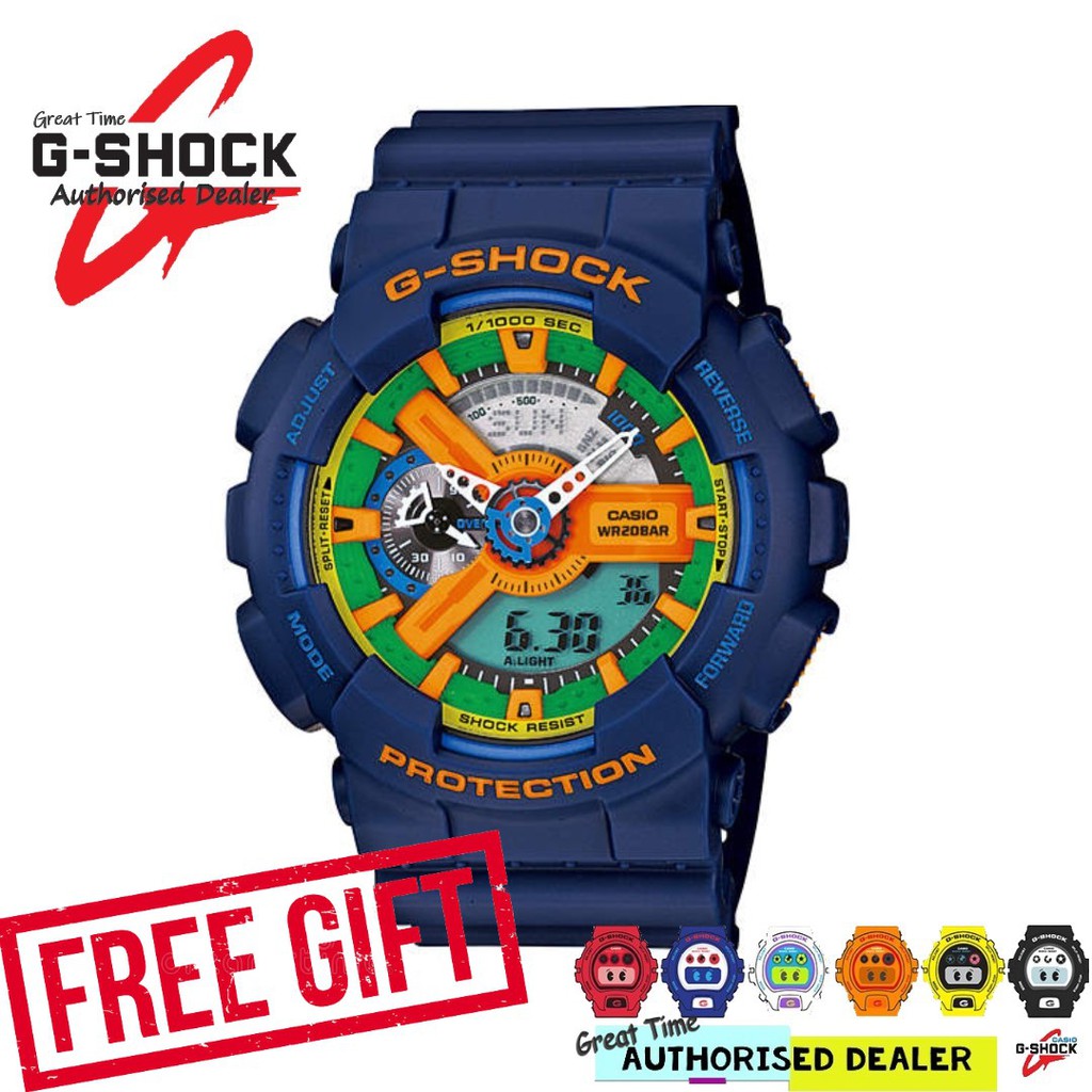 (READY STOCK) Official Marco Warranty CASIO G-SHOCK GA110FC 2A Crazy ...