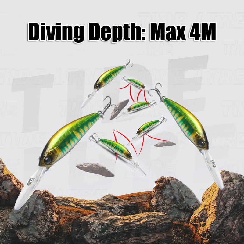 Anh 6cm 9g Long Cast Deep Diver 4M Depth Fishing Lures Weight Transfer ...