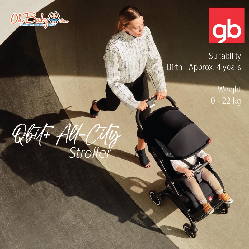 GB QBIT+ ALL CITY Stroller with Princeton Urban Reborn Series Bag Black ...