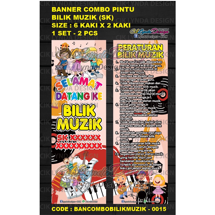 PRE-ORDER - BANNER / BUNTING - COMBO PINTU BILIK MUZIK | Shopee Malaysia