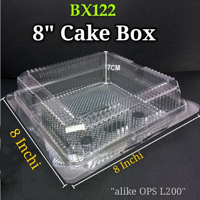 BX-122 BENXON 8" Square Cake Tray with Lock ( 10pcs+-) / Bakery ...