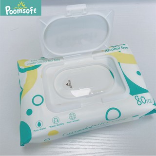 POOMSOFT Non Alcohol Baby Wet Wipes/Wet Tissue (80 Pcs/Pack) | Shopee ...