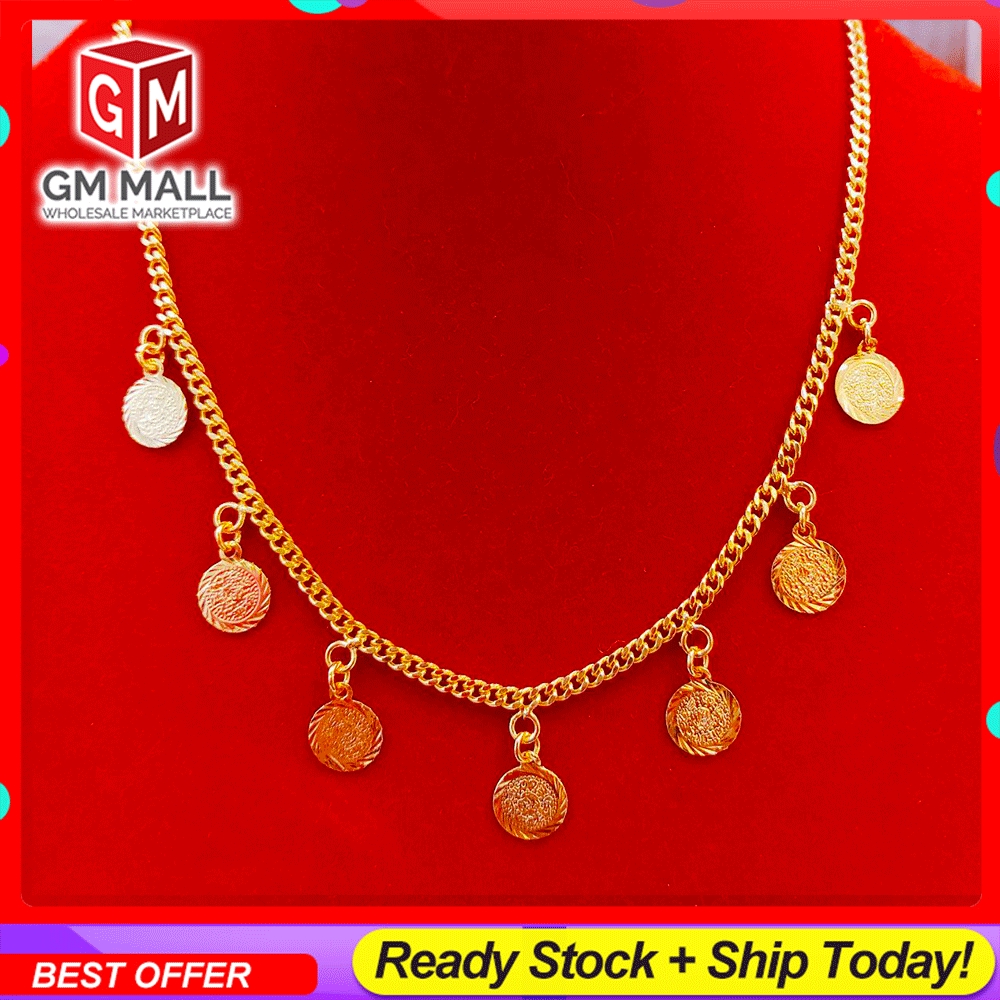 Cop 916 Emas Bangkok Emas Korea GM Mall Gold Plated Necklace - Rantai Leher (EK-2341) | Shopee ...