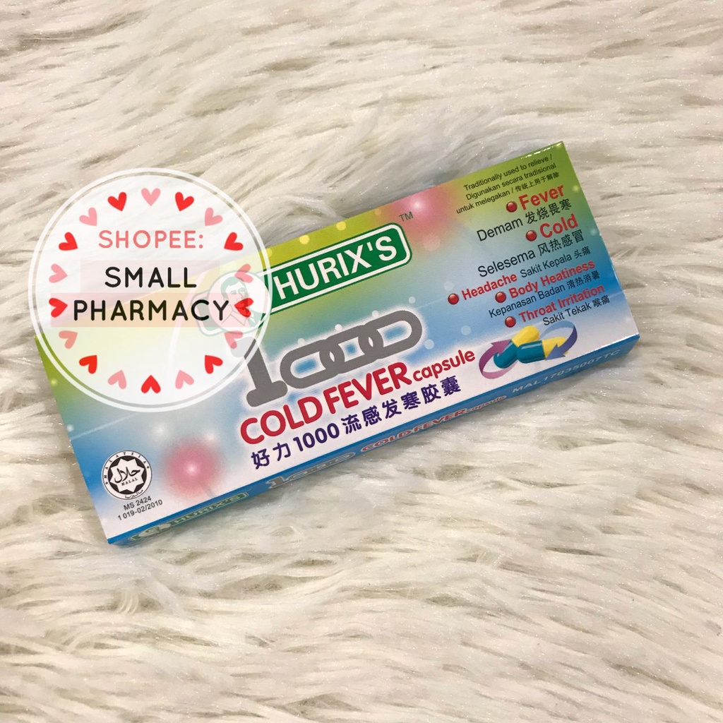 Hurix's Cold Fever 1000 Capsule 6s / 12s | Shopee Malaysia