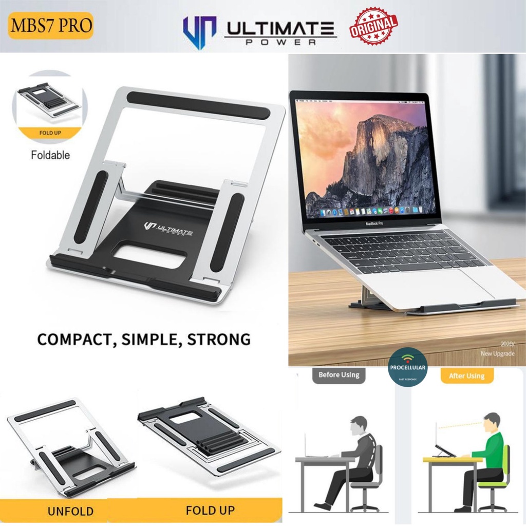 Ultimate Laptop Stand MacBook Standing Metal Fodable MBS7 PRO | Shopee ...