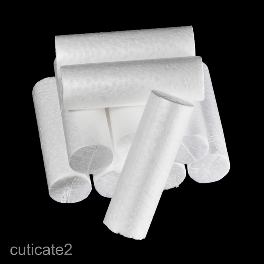 [cuticateddMY] 10 Pieces Cylinder Shape Polystyrene Foam for Painting ...