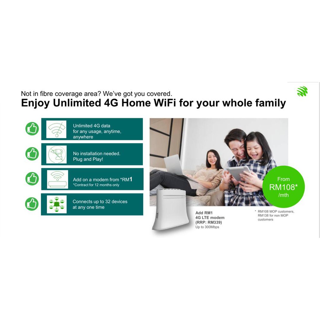 MaxisONE Go WiFi UNLIMITED DATA (BLACKLIST CAN APPLY) | Shopee Malaysia