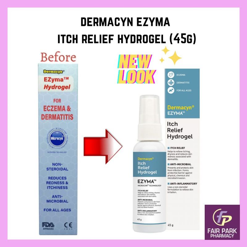 FPpharmacy Dermacyn Ezyma Hydrogel 45g Spray ( For Eczema & Dermatitis ...