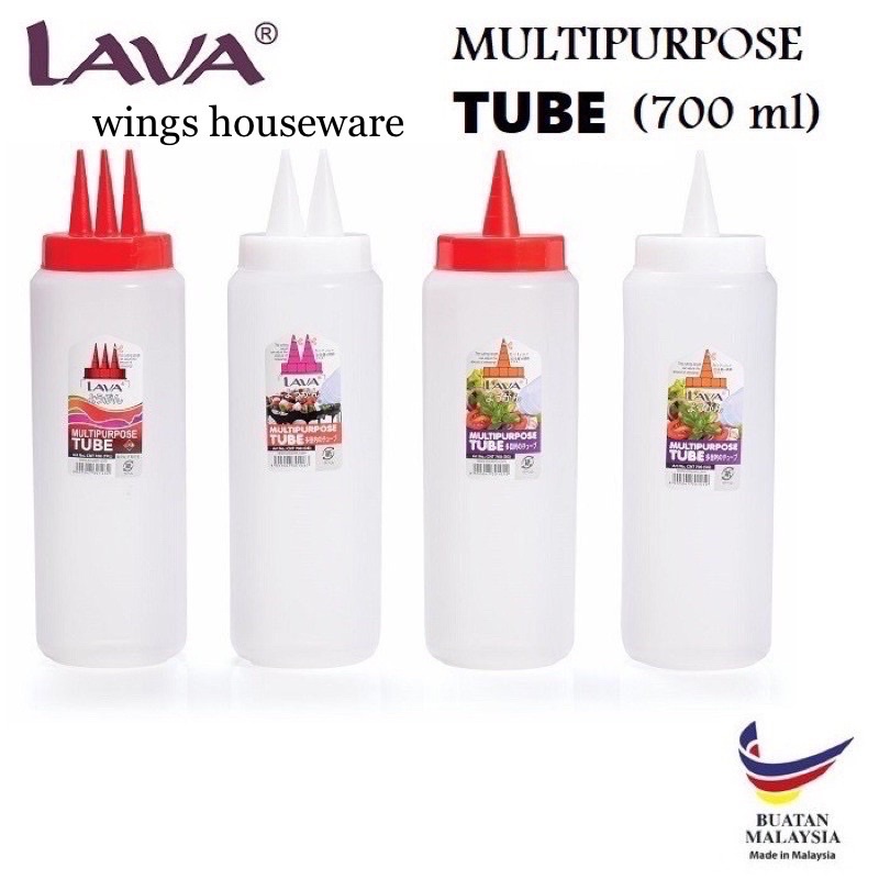 Lava Multipurpose Triple Sauce & Spice Squeezer Tube Serbaguna “360ml ...