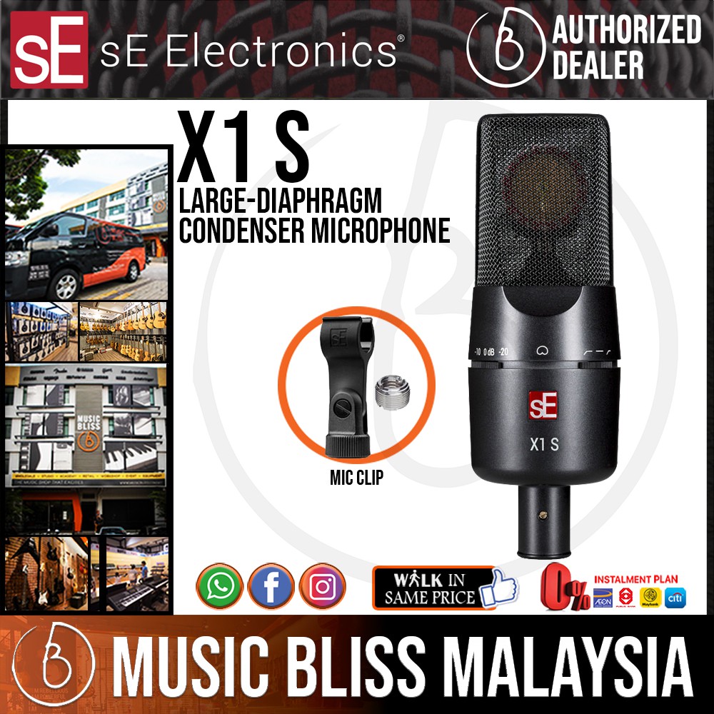 SE Electronics X1 S Large-diaphragm Condenser Microphone (X1S) | Shopee ...