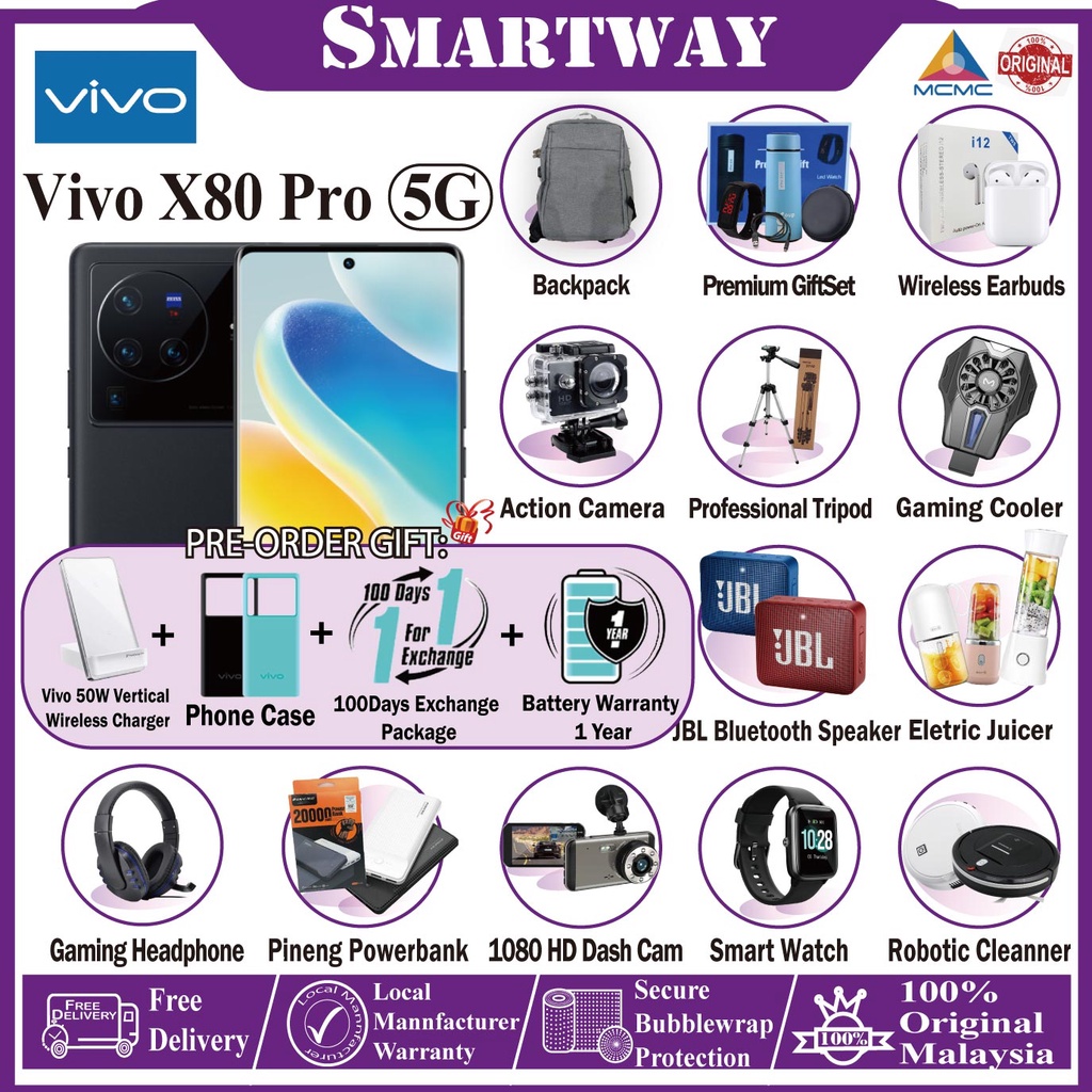 Vivo X80 Pro 5G [12+4GB RAM 256GB ROM] ZEISS Optics |4700mAh (50W ...
