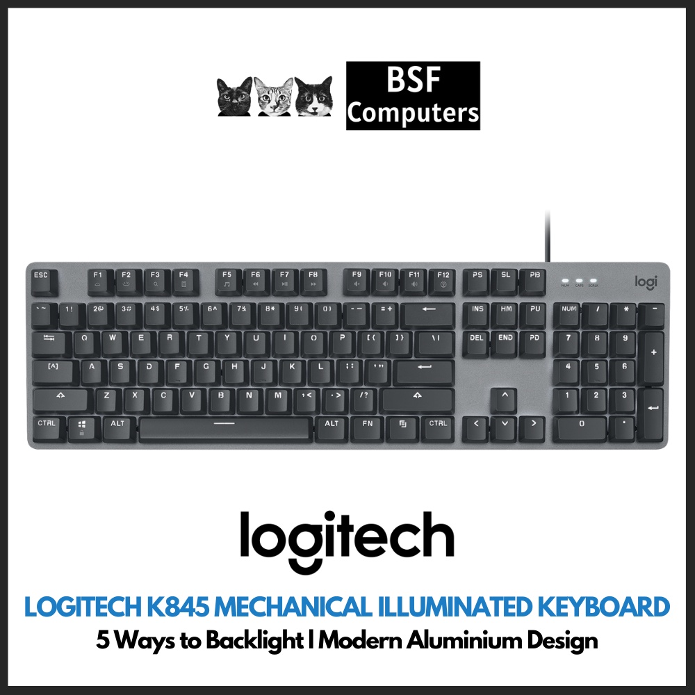 Logitech K845 Mechanical Illuminated Keyboard/5 Backlighting Option ...