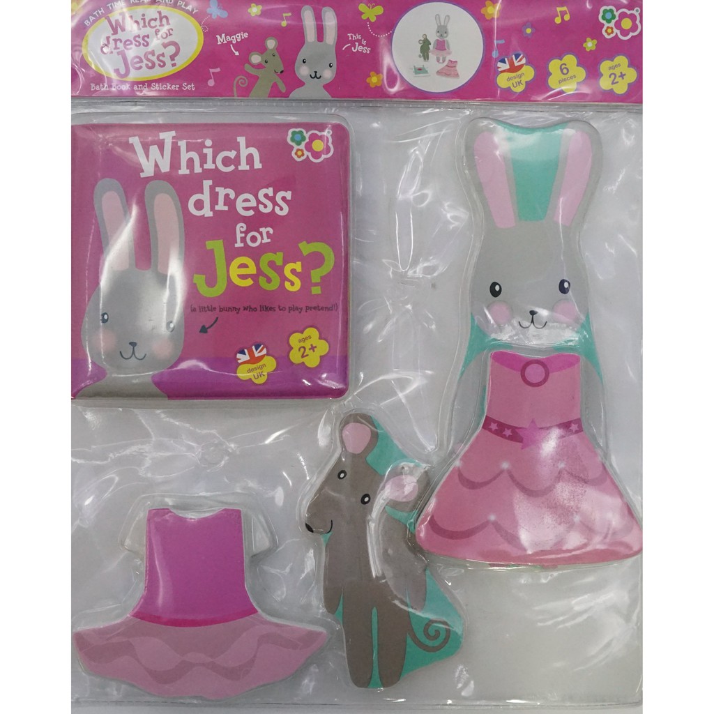 (BBW) Which Dress For Jess? Bath Book And Foam Sticker Set (ISBN ...