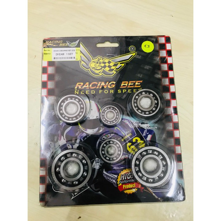 RACING BEE ENGINE BEARING SET ENJIN C3 HONDA EX5 DREAM WAVE 100 FIBER ...
