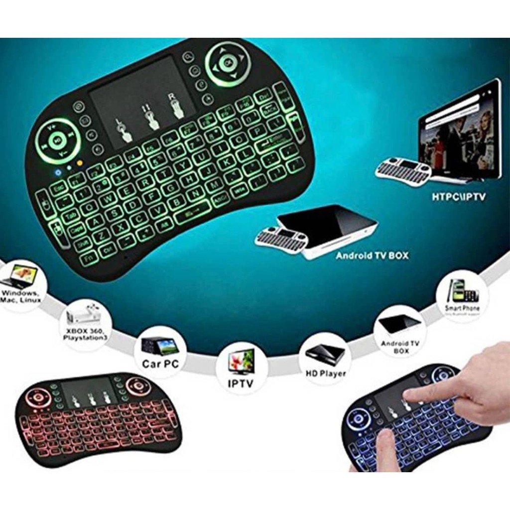i8 mini keyboard mouse 2.4Ghz Wireless Touchpad Keyboard and Mouse ...