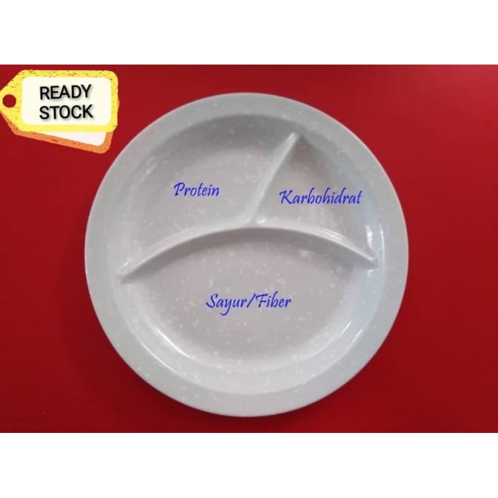 🔥Pinggan Diet Viral🔥Pinggan Suku Suku Separuh | Shopee Malaysia