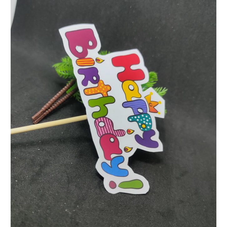 birthday tag birthday cake topper (1pc) | Shopee Malaysia