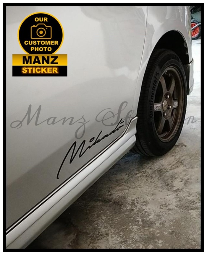 [24 HOURS SHIP] STIKER MIKADO SIGNATURE 1 PAIR (2PCS) / CAR STICKER ...