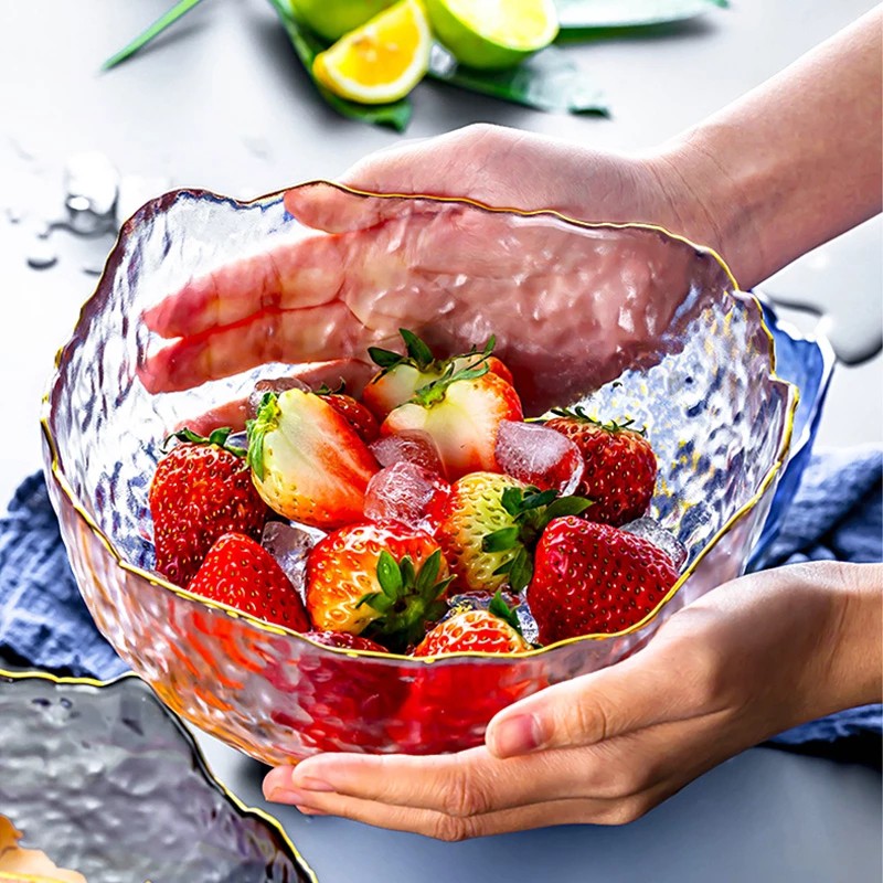 Creative fruit salad ramen glass bowl cute mixing rice cereal soup ...