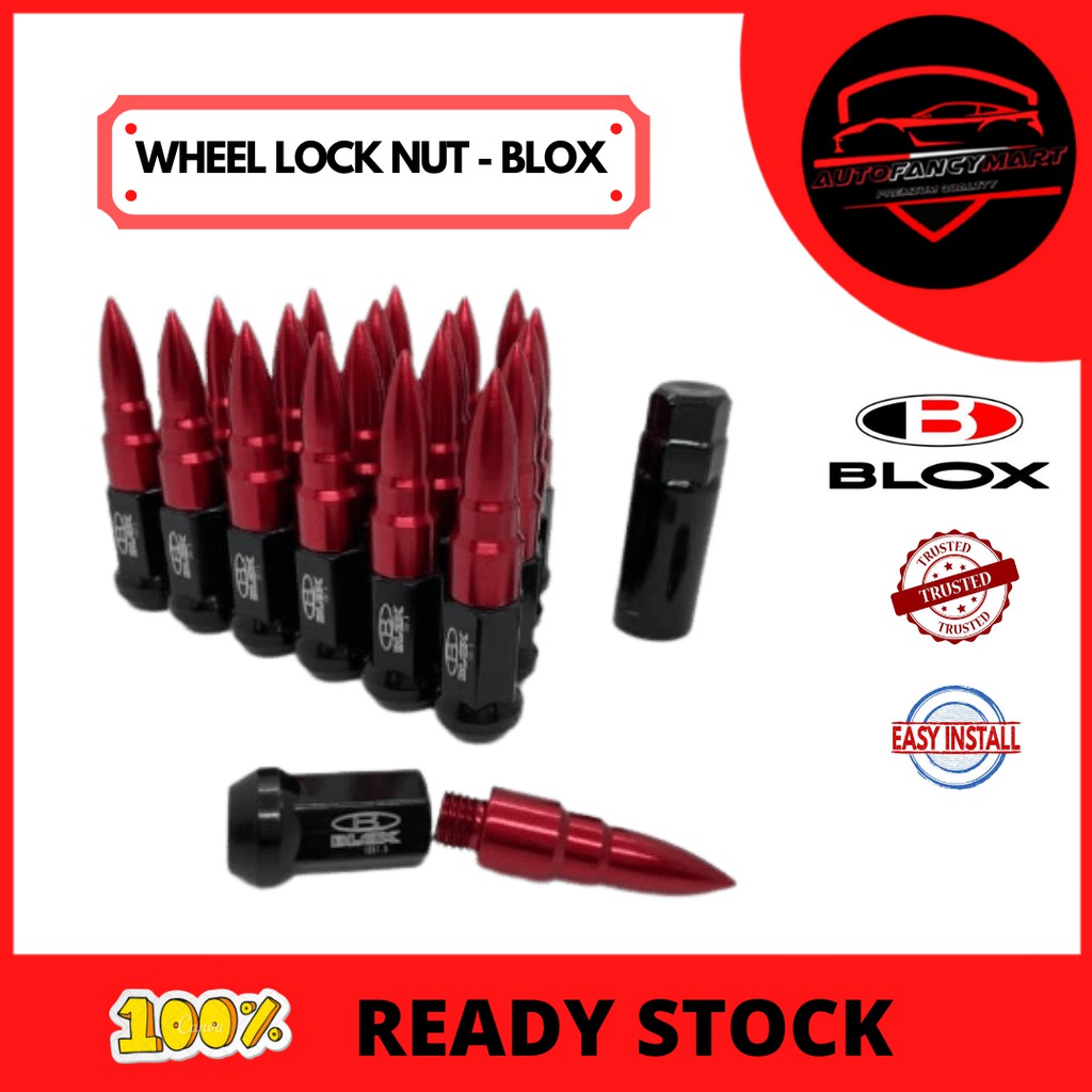 BLOX Nut Wheel Spike Lug Tire ALLOY Nut M12 x P1.5 rays nut 20pcs ...